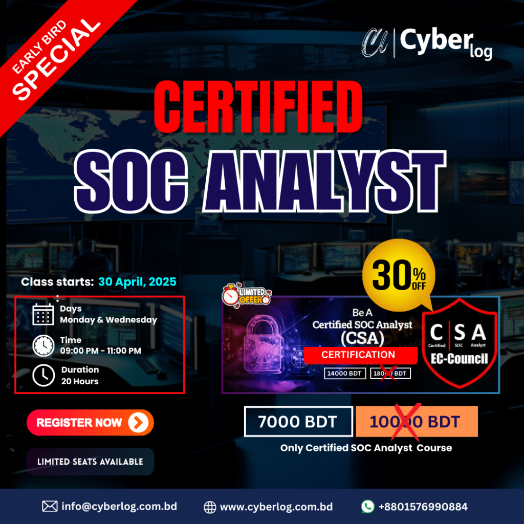 Certified SOC Analyst (CSA) Course – CyberLog